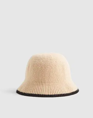 Madewell Fuzzy-knit Bucket Hat - Pale Dune