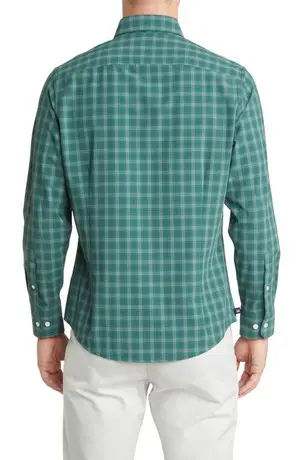 Mizzen+main Leeward Trim Fit Bistro Check Peformance Button-up Shirt
