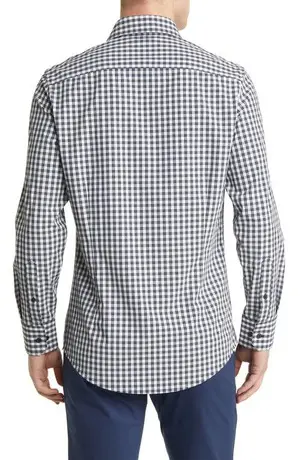 Mizzen+main Leeward Trim Fit Plaid Performance Button-up Shirt