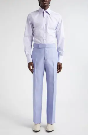 TOM FORD Slim Fit Poplin Button-up Shirt - Lilac