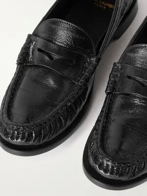 Saint Laurent Le Loafer Leather Loafers - Black