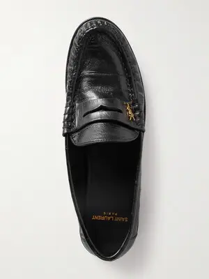 Saint Laurent Le Loafer Leather Loafers - Black