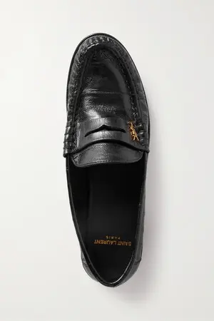 Saint Laurent Le Loafer Leather Loafers - Black