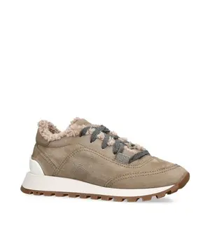 Brunello Cucinelli Shearling-lined Runner Sneakers