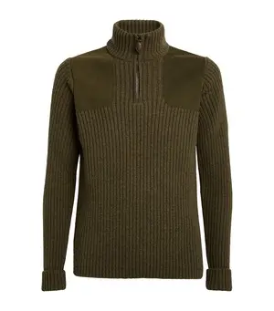 Purdey Wool Quarter-zip Commando Sweater