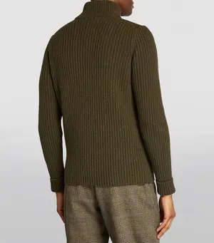 Purdey Wool Quarter-zip Commando Sweater