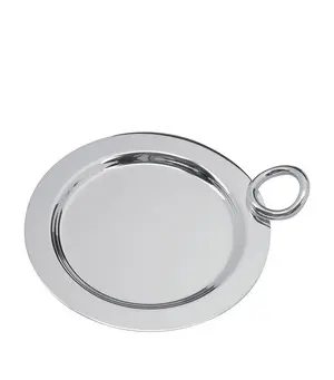 Christofle Plated Vertigo Bottle Coaster - Silver