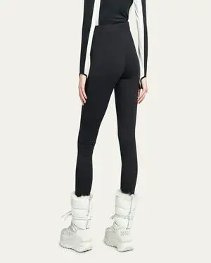 Moncler Fitted Leggings With Logo Detail