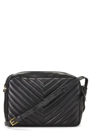 Saint Laurent Quilted Calfskin Lou Camera Bag - Black