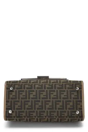Fendi Brown Zucca Leather Soft Trunk Handle Bag