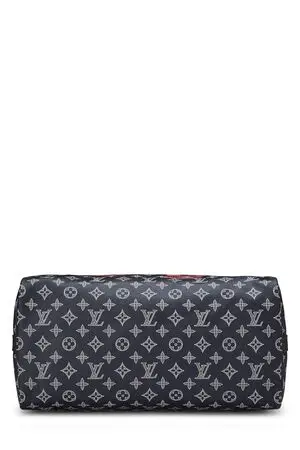 LOUIS VUITTON Kim Jones Monogram Upside Down Keepall Bandouliere 40 - Navy