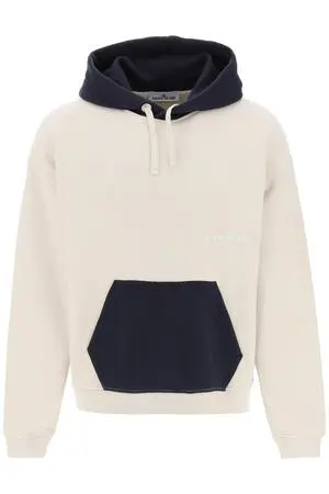 Stone Island STONE ISLAND Two-tone Oversized Hoodie - Beige