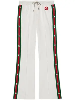 Gucci Web Detail Trousers - White