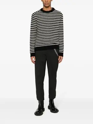 Neil Barrett Cropped Gabardine Tapered Trousers - Grey