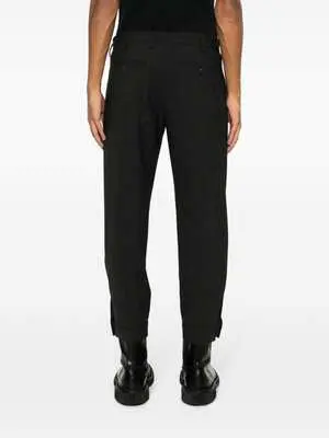 Neil Barrett Cropped Gabardine Tapered Trousers - Grey