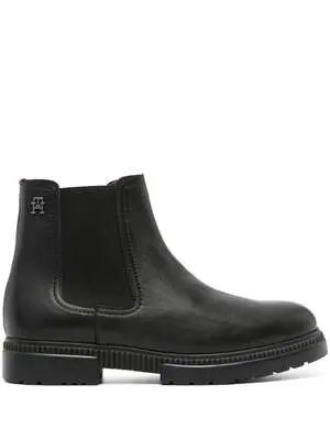 Tommy Hilfiger Monogram Plaque Ankle Boots