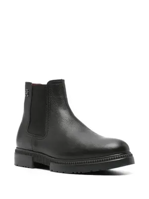 Tommy Hilfiger Monogram Plaque Ankle Boots