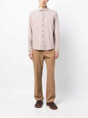 BOSS Micro-dot Cotton Shirt - Brown