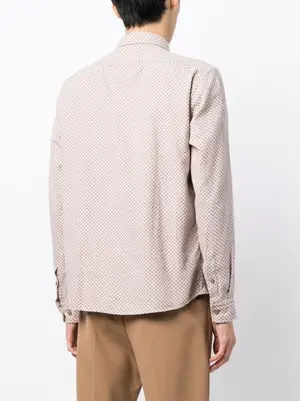 BOSS Micro-dot Cotton Shirt - Brown