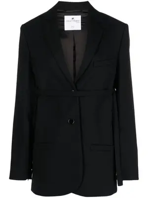COURREGES Strap Single-breasted Blazer - Black