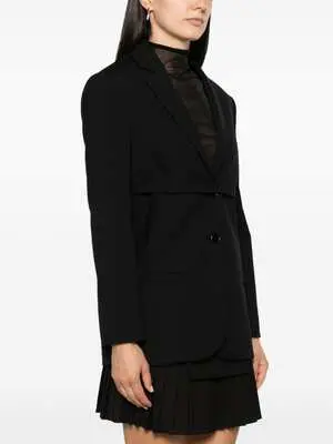 COURREGES Strap Single-breasted Blazer - Black
