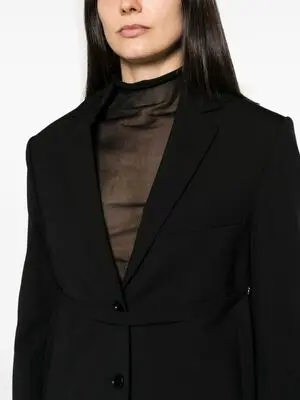 COURREGES Strap Single-breasted Blazer - Black