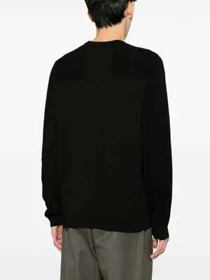 BOSS Logo-print Ribbed Jumper - Black