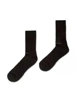 Random Identities Logo-embroidered Ribbed Socks