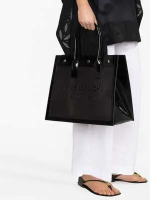 Saint Laurent Rive Gauche Patent-finish Tote Bag