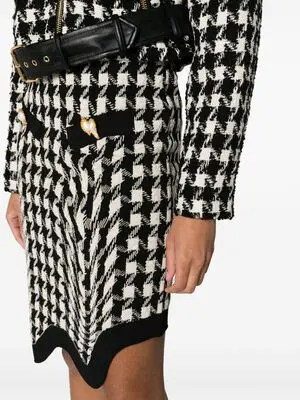 Moschino Houndstooth Virgin Wool Skirt