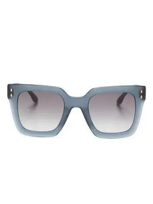 Isabel Marant Logo-plaque Square-frame Sunglasses - Blue