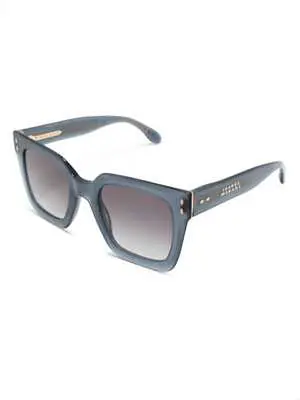Isabel Marant Logo-plaque Square-frame Sunglasses - Blue