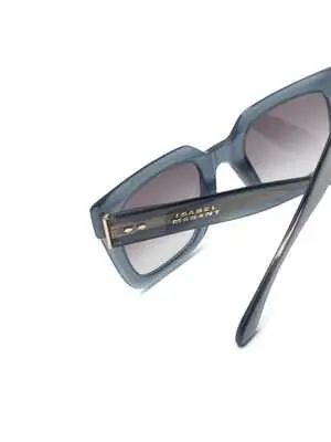 Isabel Marant Logo-plaque Square-frame Sunglasses - Blue