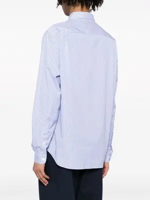 Lacoste Logo-patch Striped Cotton Shirt