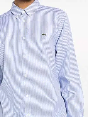 Lacoste Logo-patch Striped Cotton Shirt