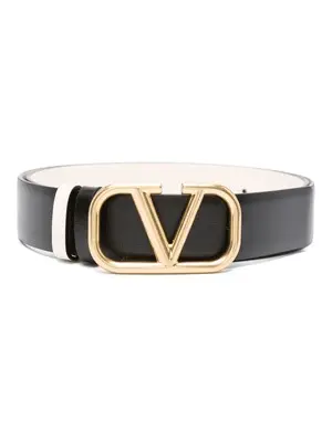 VALENTINO Valentino Garavani VLogo Leather Reversible Belt