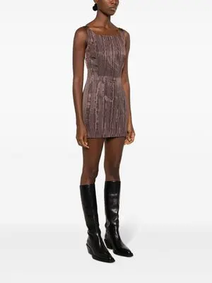 MARINE SERRE Crescent Moon Panelled Mini Dress