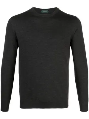 ZANONE Fine-knit Crew-neck Jumper - Grey