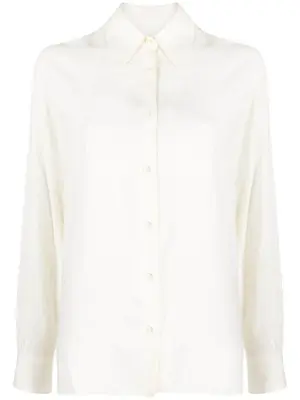 Officine Générale Pointed-collar Button-up Shirt - Neutrals