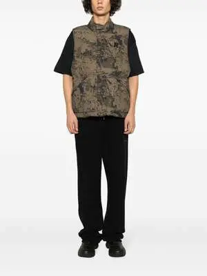 REPRESENT Camouflage-print Puffer Gilet - Brown