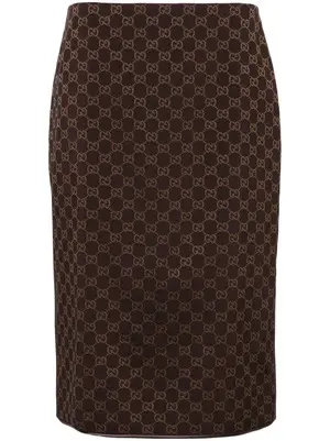 Gucci Gg Supreme Midi Skirt