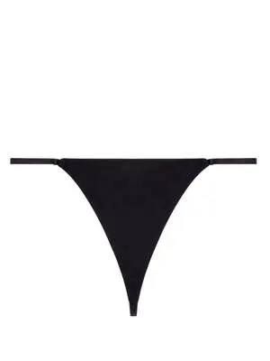 DIESEL® Ufst-d-string Logo-plaque Thong - Black