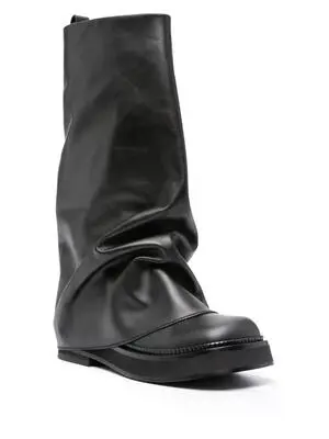 Attico Robin Layered Boots - Black