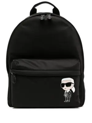 Karl Lagerfeld K/Ikonik 2.0 Zip-Up Backpack In Black - 30  display picture 3