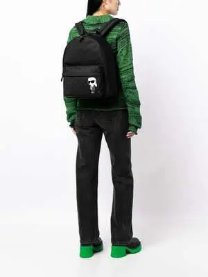 Karl Lagerfeld K/Ikonik 2.0 Zip-Up Backpack In Black - 30  display picture 1