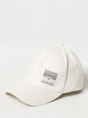 Emporio Armani Cotton And Viscose Hat - White