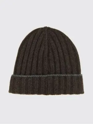 Brunello Cucinelli Ribbed Pure Cashmere Beanie - Brown