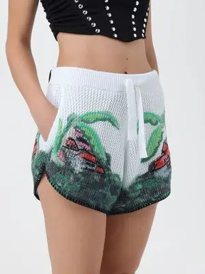 Amiri Knit Shorts With Tropical Print