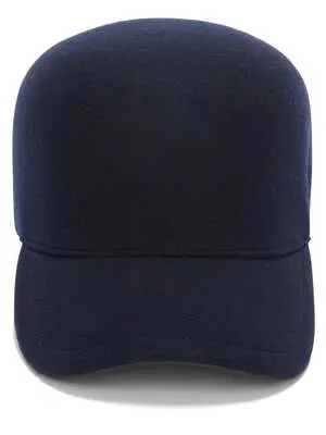 JIL SANDER Embroidered Logo Wool Felt Cap - Blue