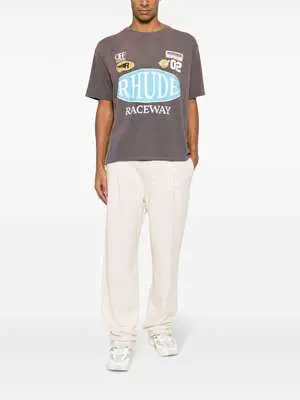 A PAPER KID Logo-patch Cotton Track Pants